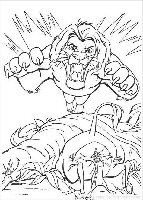 Dessin A Colorier Le Roi Lion