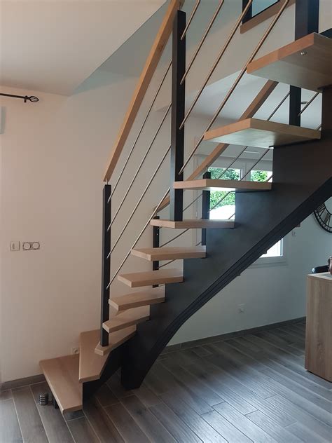 Réalisation Escalier Limon Central cremaillère en L Escaliers prosper