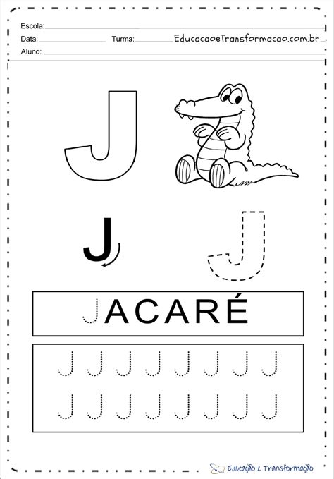 Atividades A Letra J Para Alfabetiza O Atividades Ecucativas