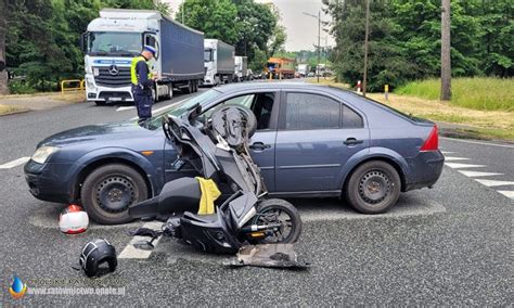 Zderzenie Samochodu Osobowego I Motoroweru W Strzelcach Opolskich O
