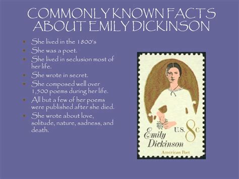 Ppt Emily Dickinson Powerpoint Presentation Free Download Id3105416