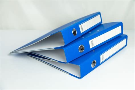 Premium Photo Blue Files Folder Isolated On White