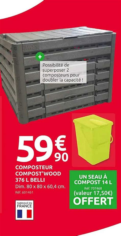 Promo Composteur Compost Wood L Belli Chez Mr Bricolage Icatalogue Fr