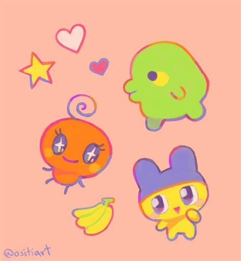 Mametchi Kuchipatchi And Memetchi Tamagotchi Drawn By Ositia Danbooru