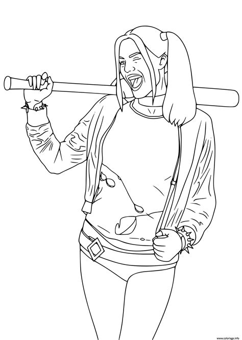 Coloriage Ã Imprimer Harley Quinn Lokerins
