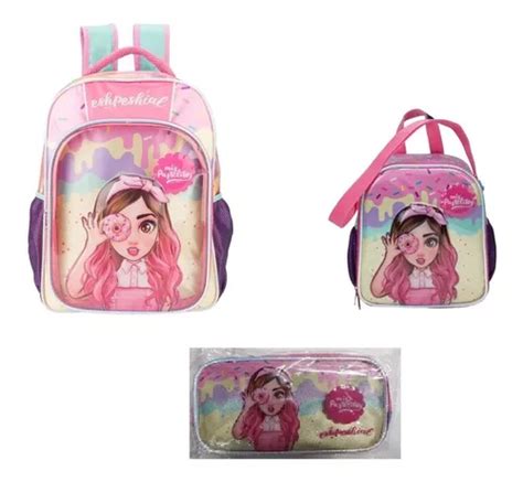 Kit Escolar Mis Pastelitos Mochila Lonchera Lapicera Youtube Env O Gratis