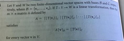 solved let v and w be two finite dimensional vector spaces
