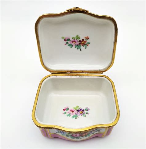 Boîte antique de bijoux en porcelaine de Limoges avec le décor Etsy