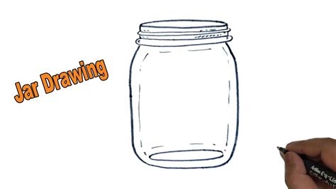 Hanging Mason Jar Drawing