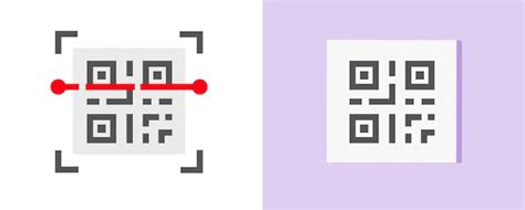 Qr Code Icon Scan Piktogramm Illustrierte Grafik Isoliert Auf Wei Em