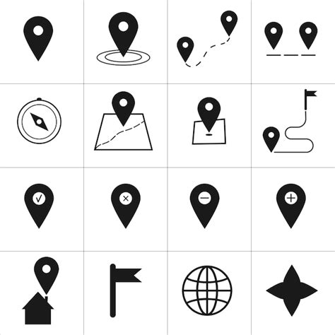 Premium Vector Set Of Navigation Icon Set Includes Icons As Gps Route