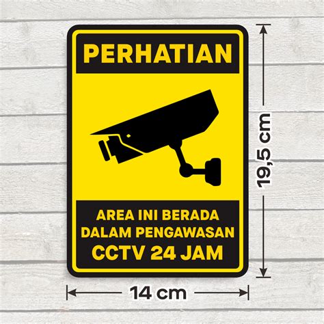 Sticker Label Vinyl Stiker Sign Marka Area Ini Berada Dalam Pengawasan