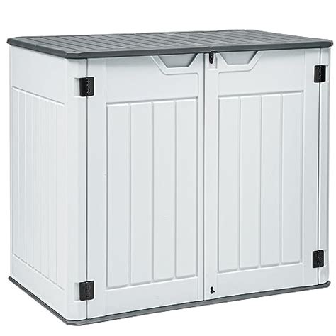YITAHOME Large Outdoor Horizontal Storage Shed 47 Cu Ft Resin Tool