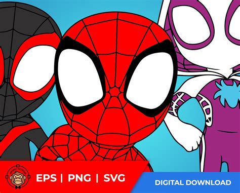 Cute Spidey And His Amazing Friends Svg Eps Cs Png Digital Etsy