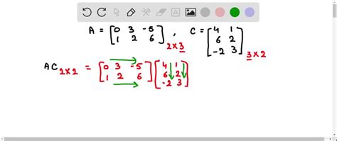 solved use the following matrices determine whether the given expression is defined if it is