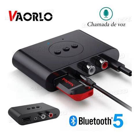 Receptor De Áudio Usb Tipo c Bluetooth 5 0 Nfc C P2 E Rca Vaorlo