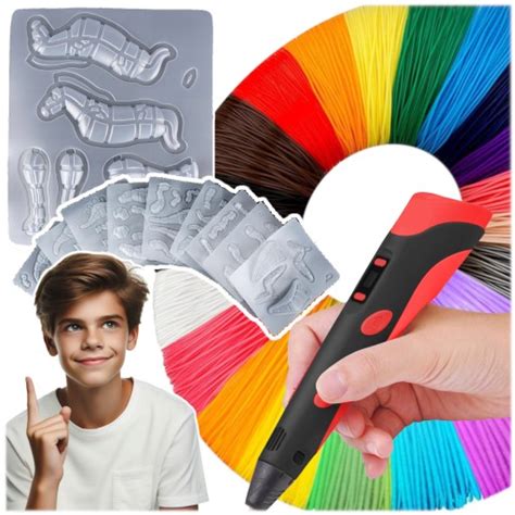 WKŁADY DO DŁUGOPISU 3D PEN MEGA ZESTAW DLA DZIECI PLA FILAMENTY