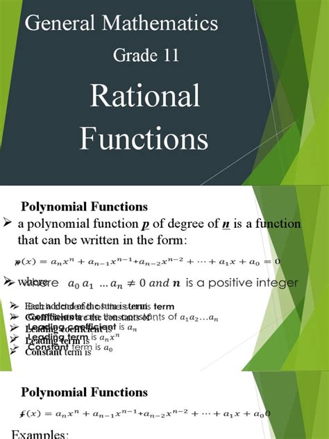 gen math rational functions pdf polynomial function mathematics
