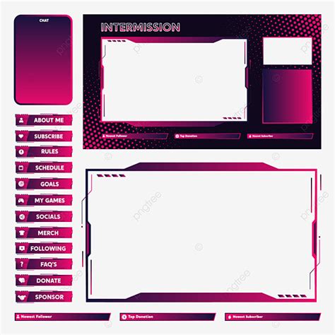 Twitch Overlay Vector Hd Png Images Twitch Overlay Template Design