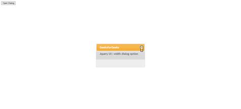jquery ui dialog width option geeksforgeeks