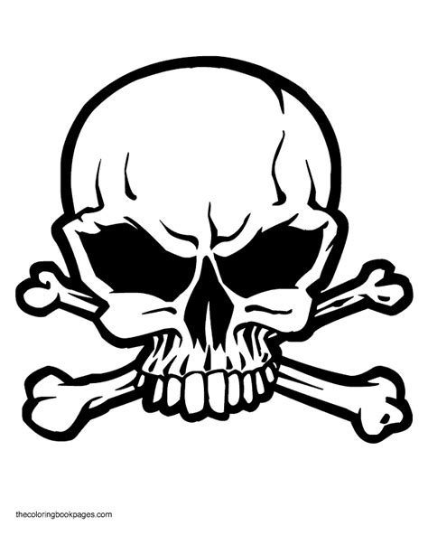 Skull And Crossbones Coloring Page Free Printable Coloring Pages