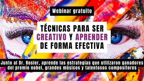 Webinar Gratuito T Cnicas Para Ser Creativo Y Aprender De Forma