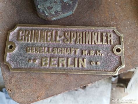 Rare Antique Copper Sign Fire Pump Assembly Factory Berlin Loft
