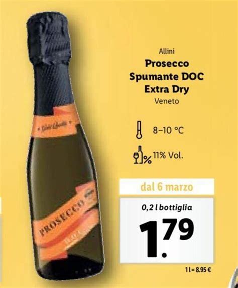 Allini Prosecco Spumante DOC Extra Dry Veneto 0 2 L Offerta Di Lidl