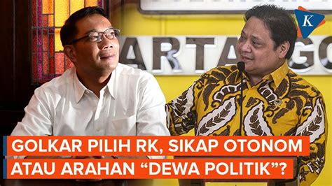 Golkar Pilih Ridwan Kamil Yang Elektabilitasnya Di Bawah Anies Dan Ahok