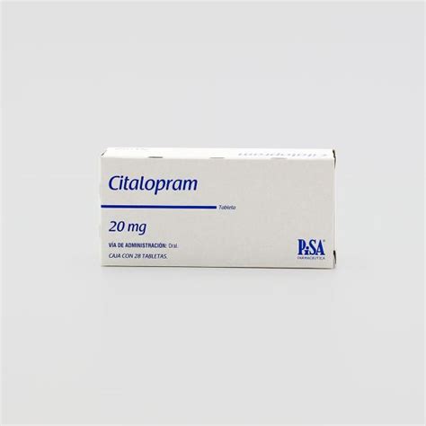CITALOPRAM Tabletas 20mg Caja C 28 PiSA