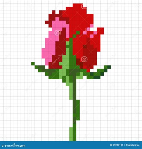 Minecraft Flowers Pixel Art This Was Original Done By Me I Tried To