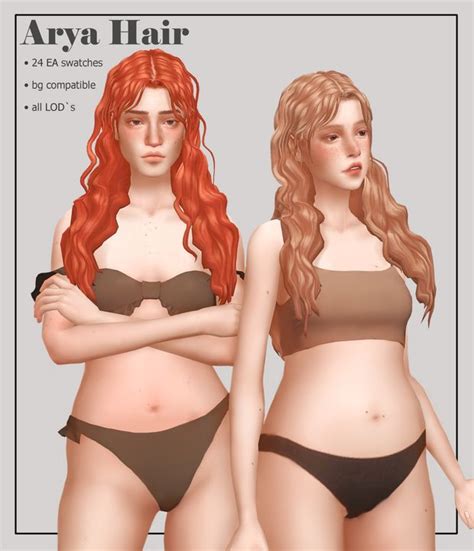 Arya Hair Sunivaa Sims 4 Sims Sims 4 Mm