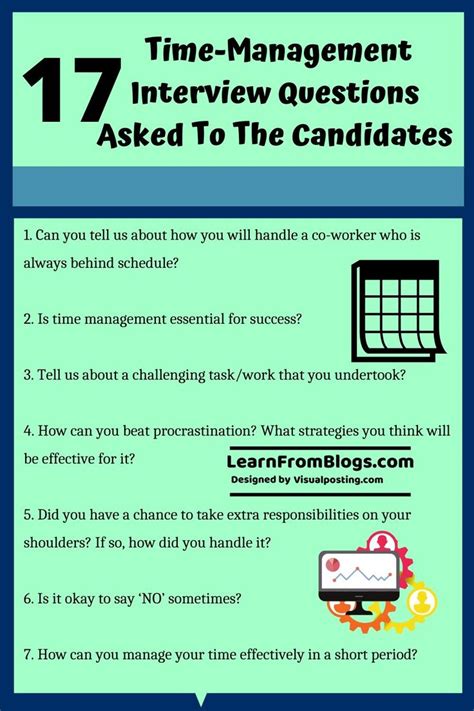 17 Time Management Interview Questions Asked To The Candidates
