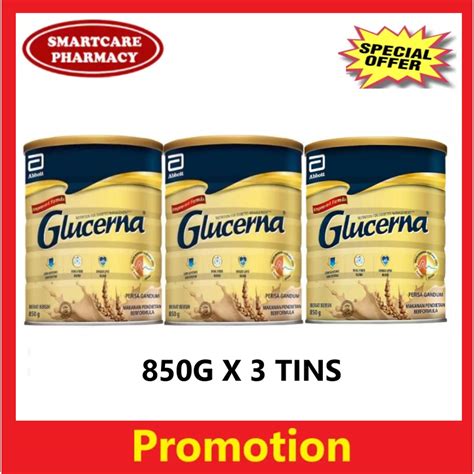 NEW Glucerna Wheat 850g X 3 TINS Shopee Malaysia
