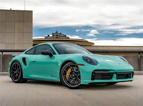 Place Bid Mint Green 846 Mile 2022 Porsche 992 Turbo S Coupe PCARMARKET