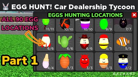 How To Find All Eggs Locations In Car Dealership Tycoon Roblox Egg
