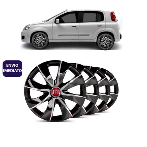 Jogo Calotas Prime Aro Fiat Uno Palio Siena Punto Argo Mobi Strada