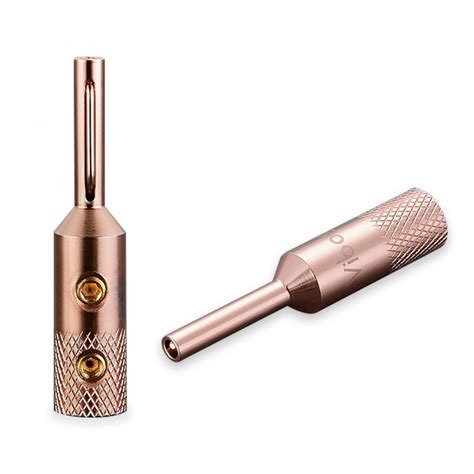 VIBORG VB 401 Pure Copper Banana Plug Red Copper Ø5mm Set x4