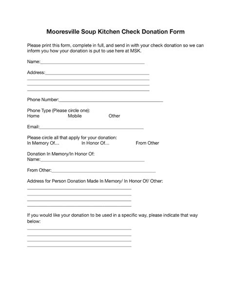 Fillable Online MSK Check Donation Form Fax Email Print PdfFiller