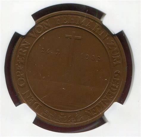 Deutschland Weimarer Republik Germany Bronzemedaille Bronze Dated