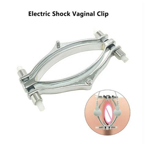 Electric Shock Labia Clip Vagina Speculum Spreader Electro Clit Clamps Pussy Clamp Labia Clip