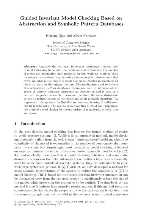 pdf guided invariant model checking based on abstraction and symbolic pattern databases