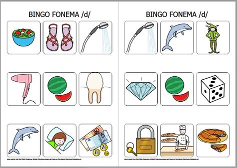 Trabajamos la conciencia fonológica fonema d Pictofacile