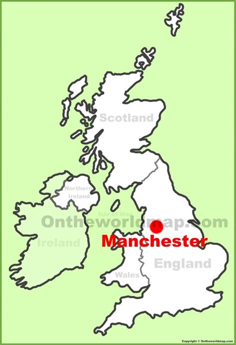 Manchester Location On The UK Map Ontheworldmap