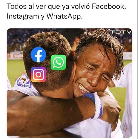 Todos al ver que ya volvió Facebook Instagram y WhatsApp Memes