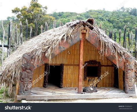 Traditional Maori House Old New Zealand Stock Photo 753260251