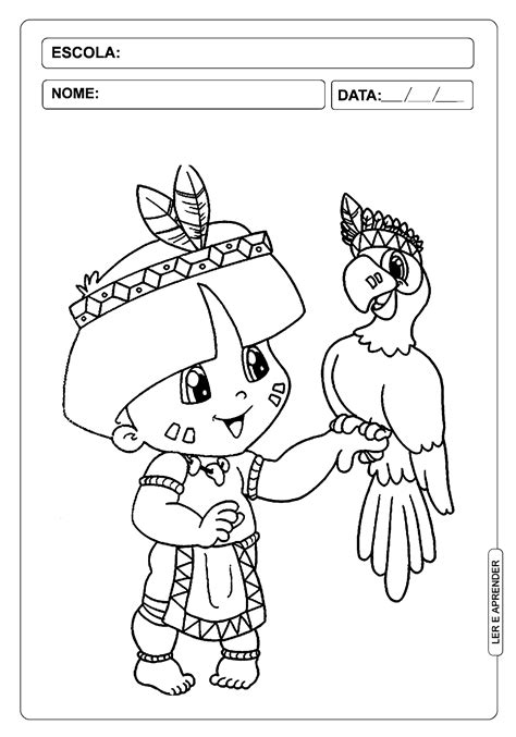Dia Do Ndio Desenhos Para Colorir Para Educa O Infantil