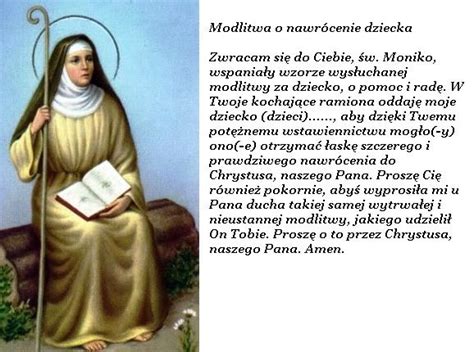 Modlitwa na każdy dzień Modlitwy do św Moniki
