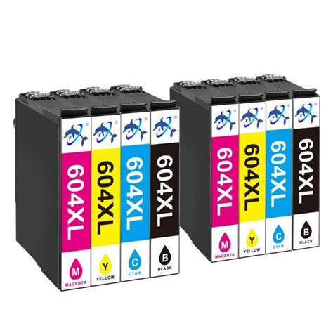 604XL FINEST 4U Lot De 8 Cartouches D Encre Compatibles Avec EPSON