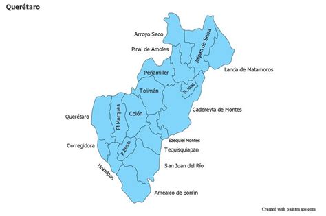 Mapas de muestra para Querétaro azul Mapa de queretaro Mapas